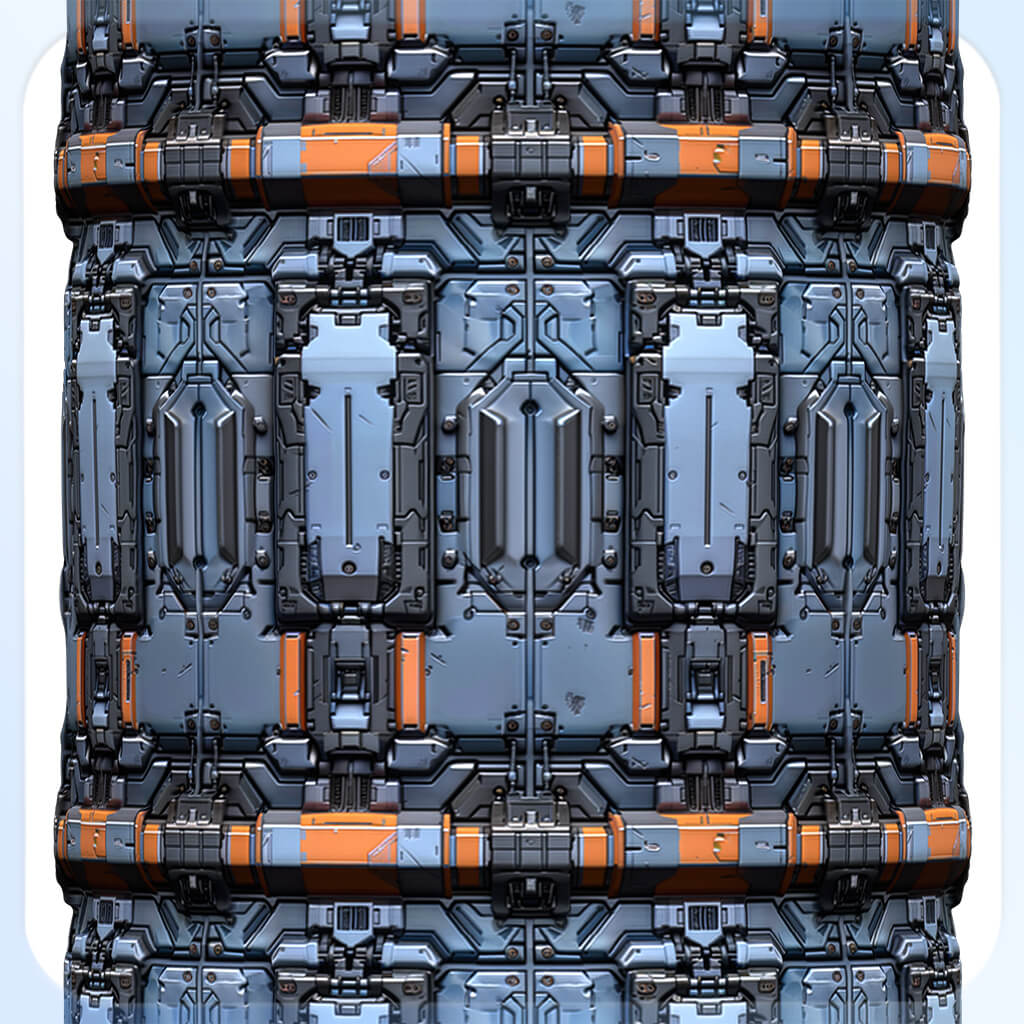 Sci-Fi Seamless Texture by zames1992d