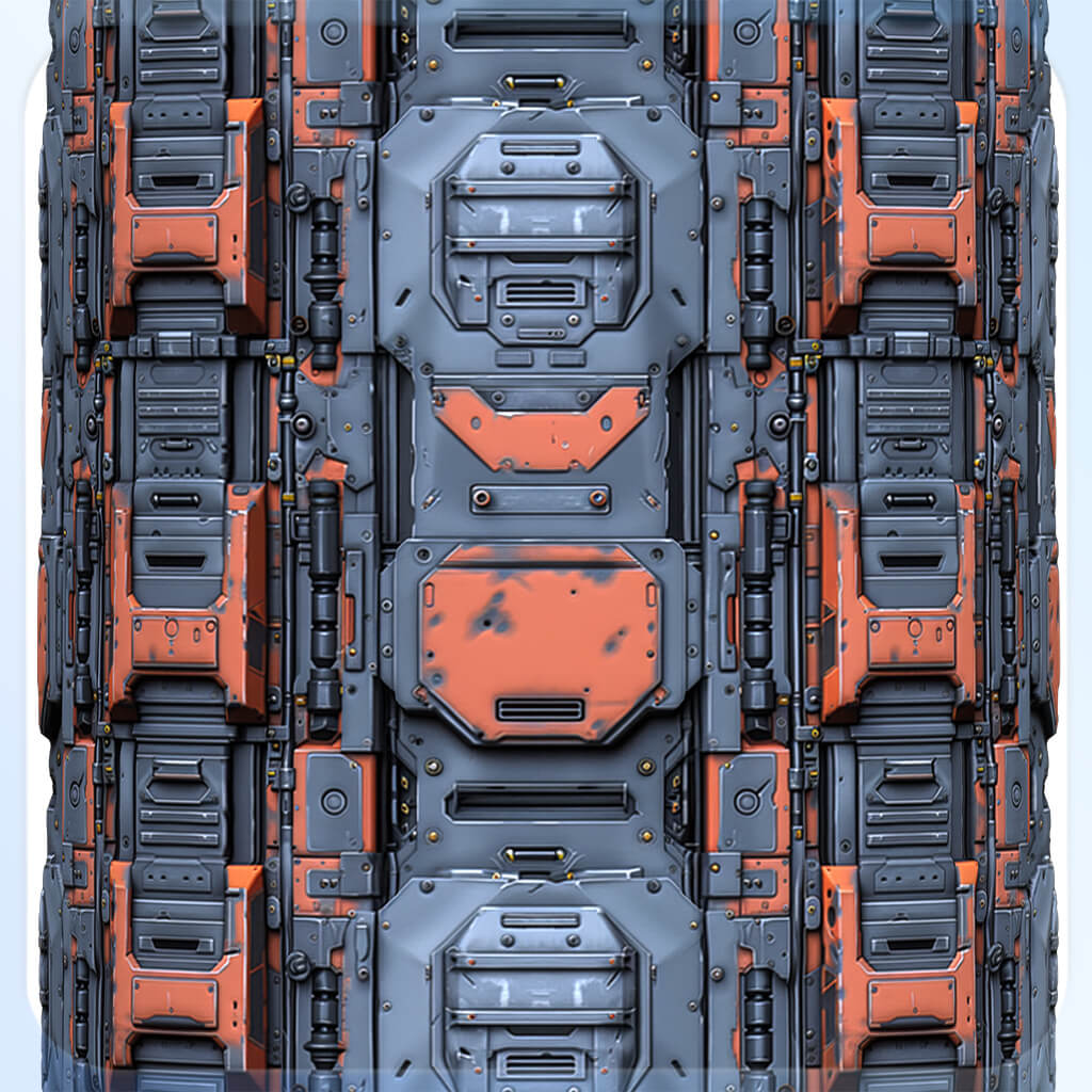 Sci-Fi Seamless Texture by zames1992d
