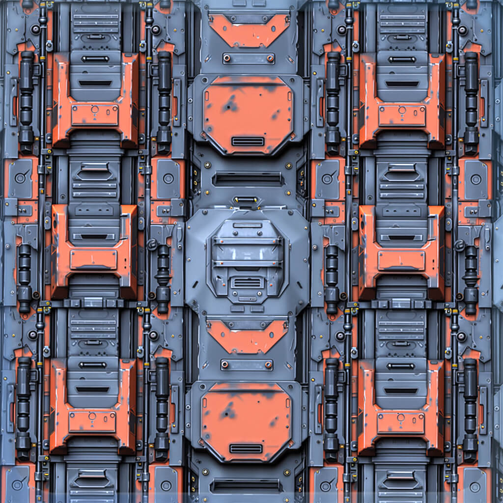 Sci-Fi Seamless Texture by zames1992d