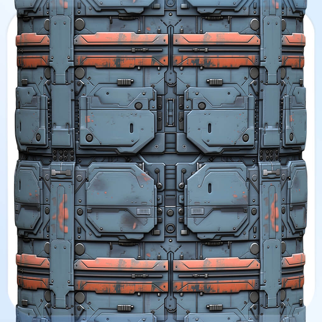 Sci-Fi Seamless Texture by zames1992d