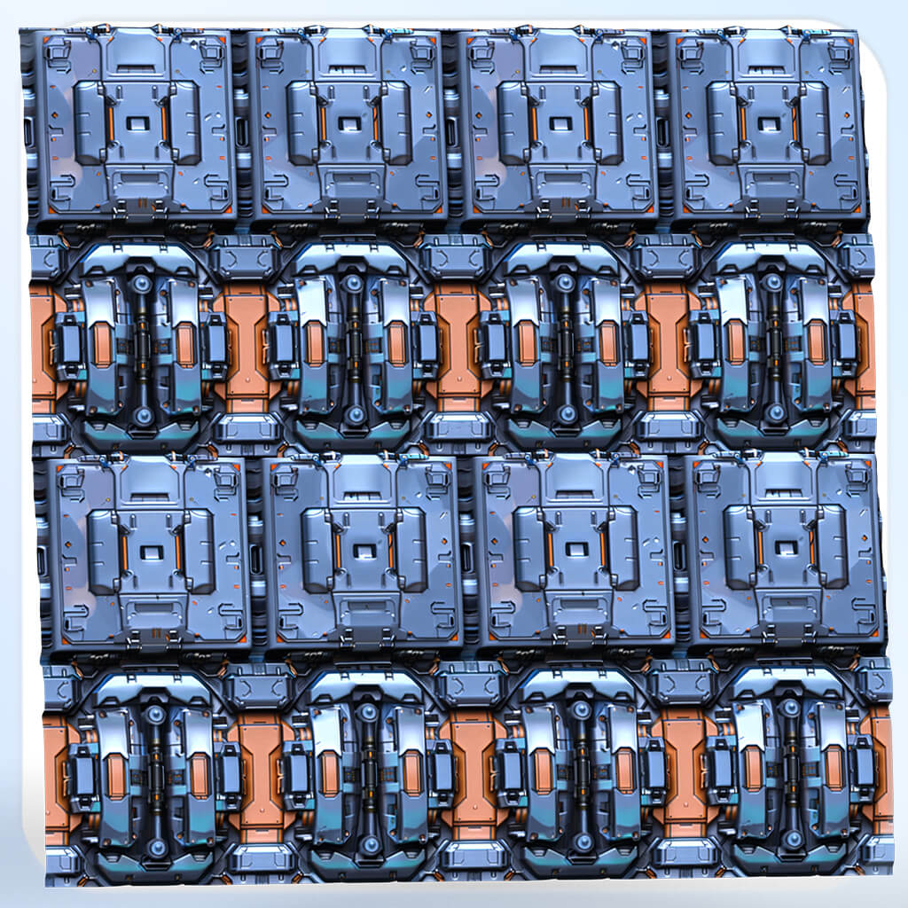 Sci-Fi Seamless Texture by zames1992d