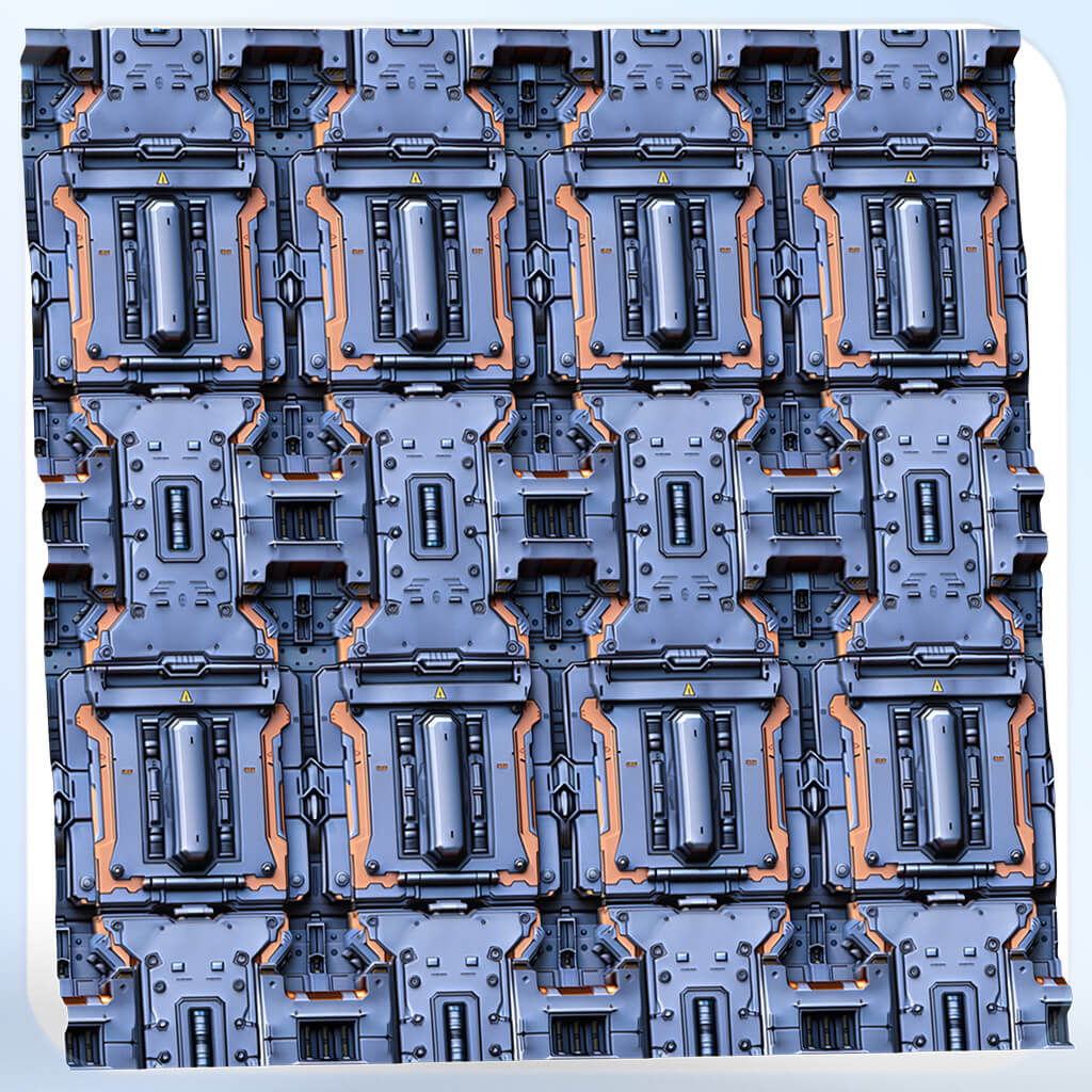 Sci-Fi Seamless Texture by zames1992d