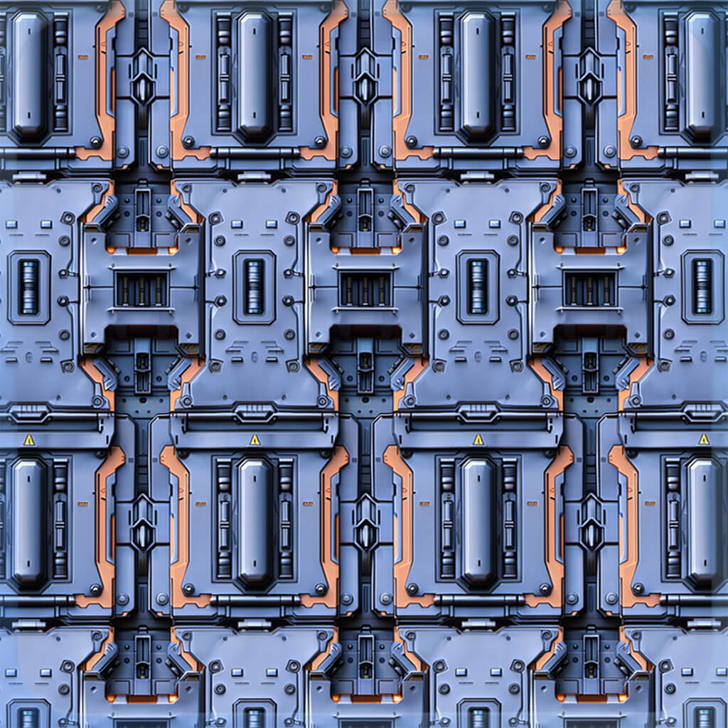 Sci-Fi Seamless Texture by zames1992d