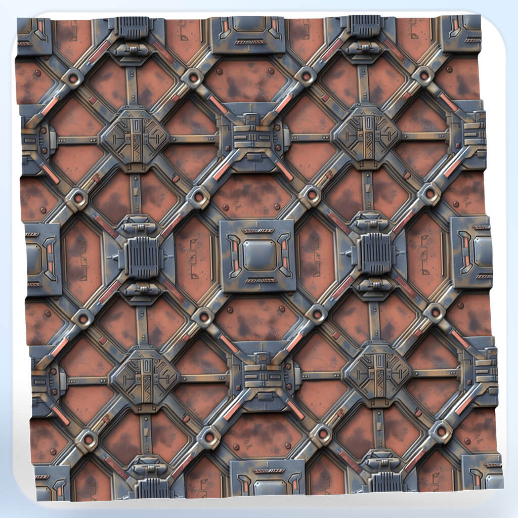 Sci-Fi Seamless Texture by zames1992d