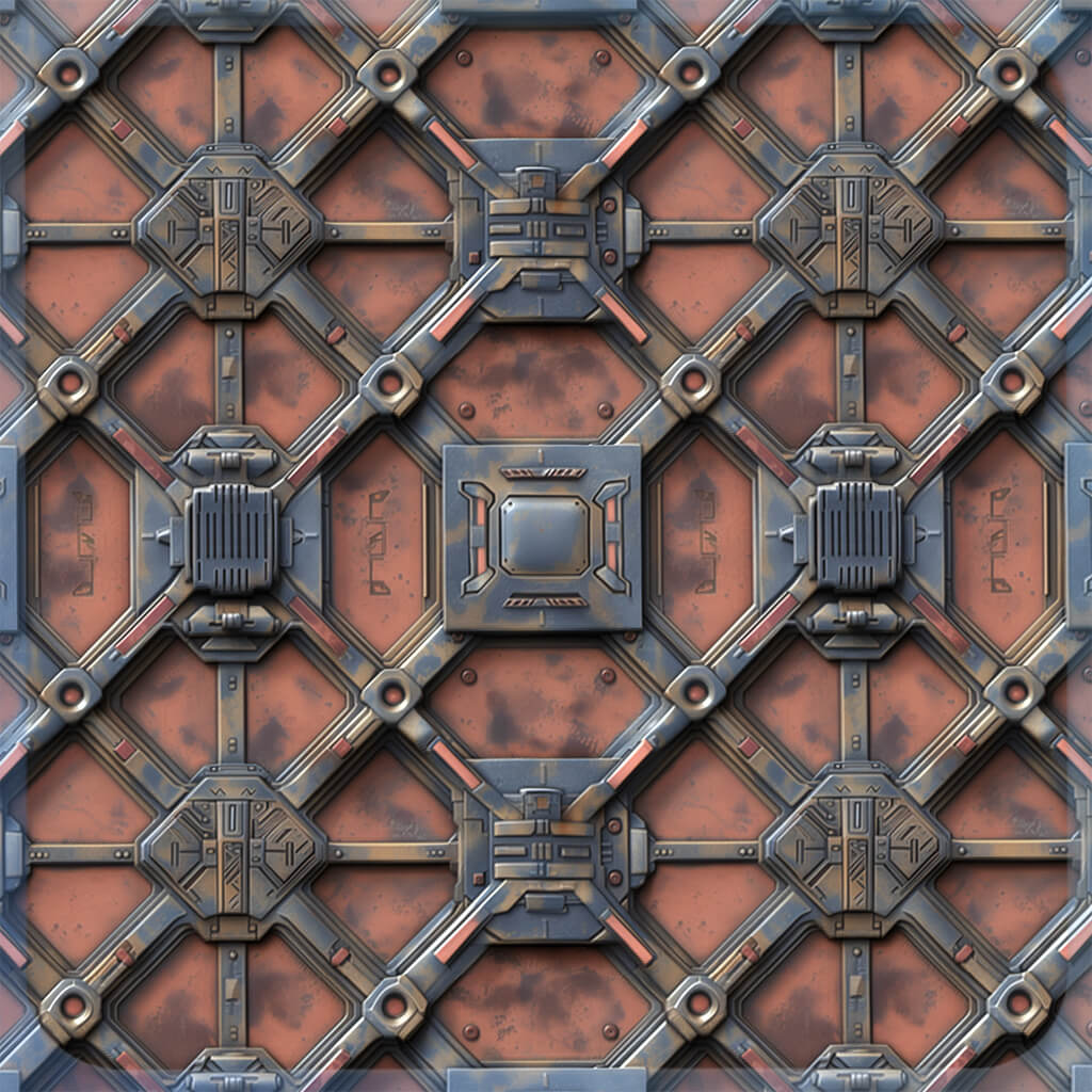 Sci-Fi Seamless Texture by zames1992d