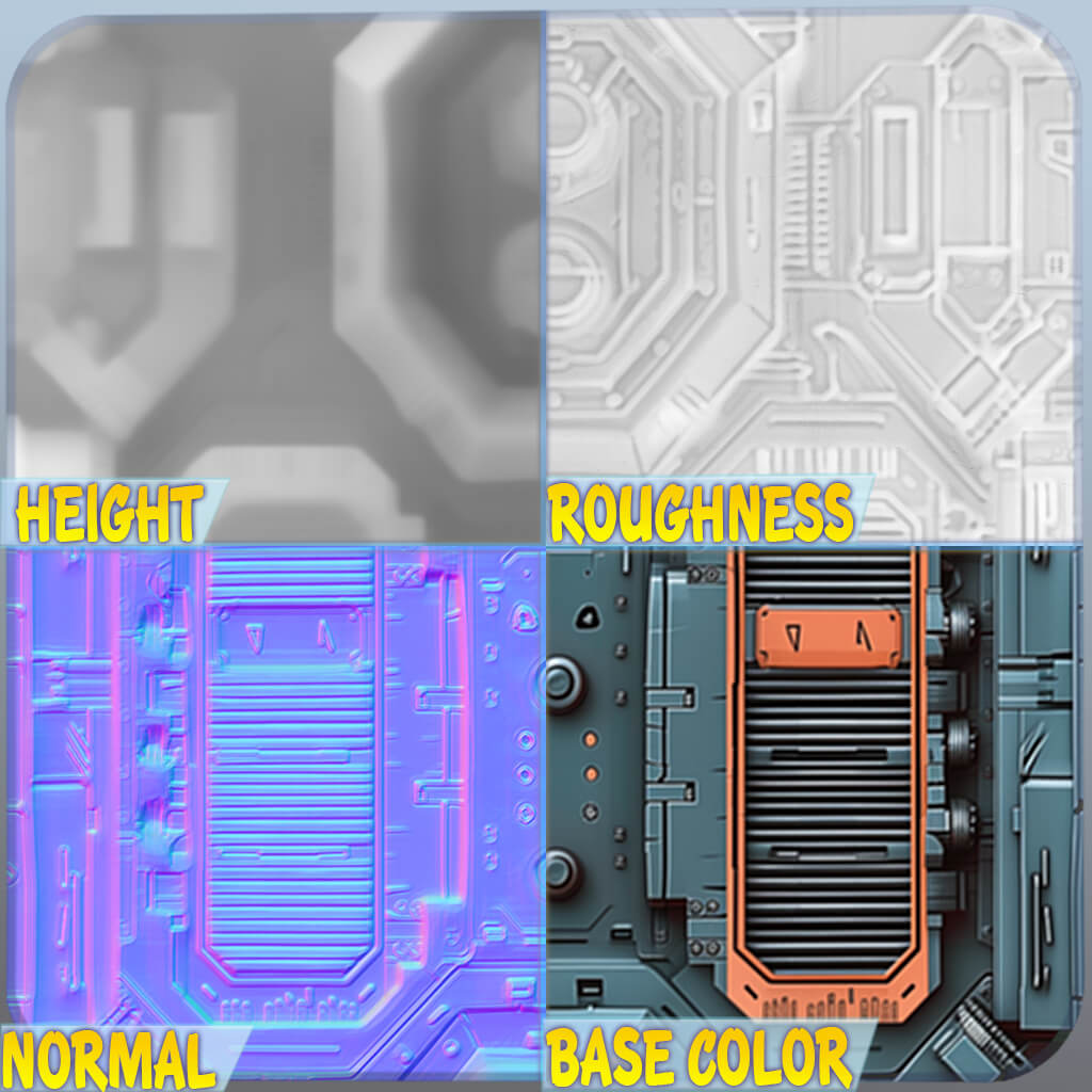 Sci-Fi Seamless Texture by zames1992d