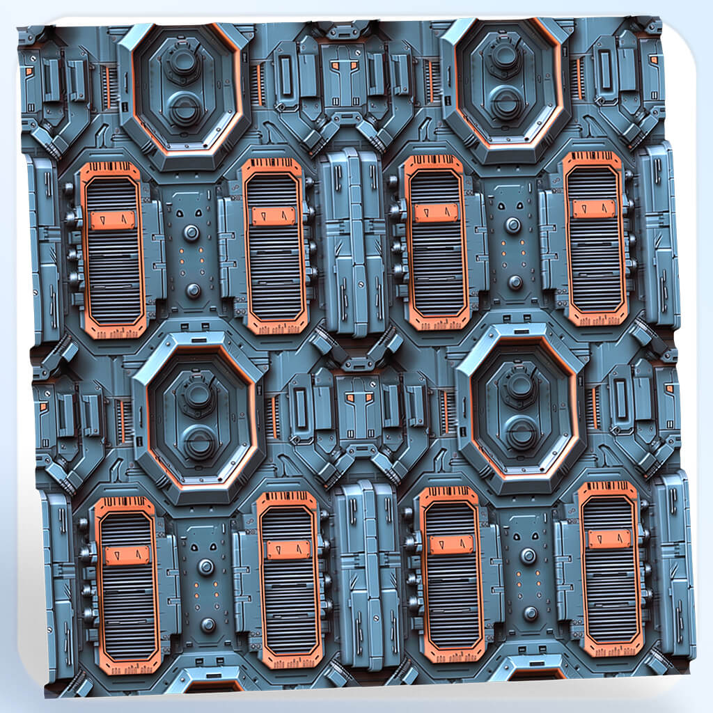 Sci-Fi Seamless Texture by zames1992d
