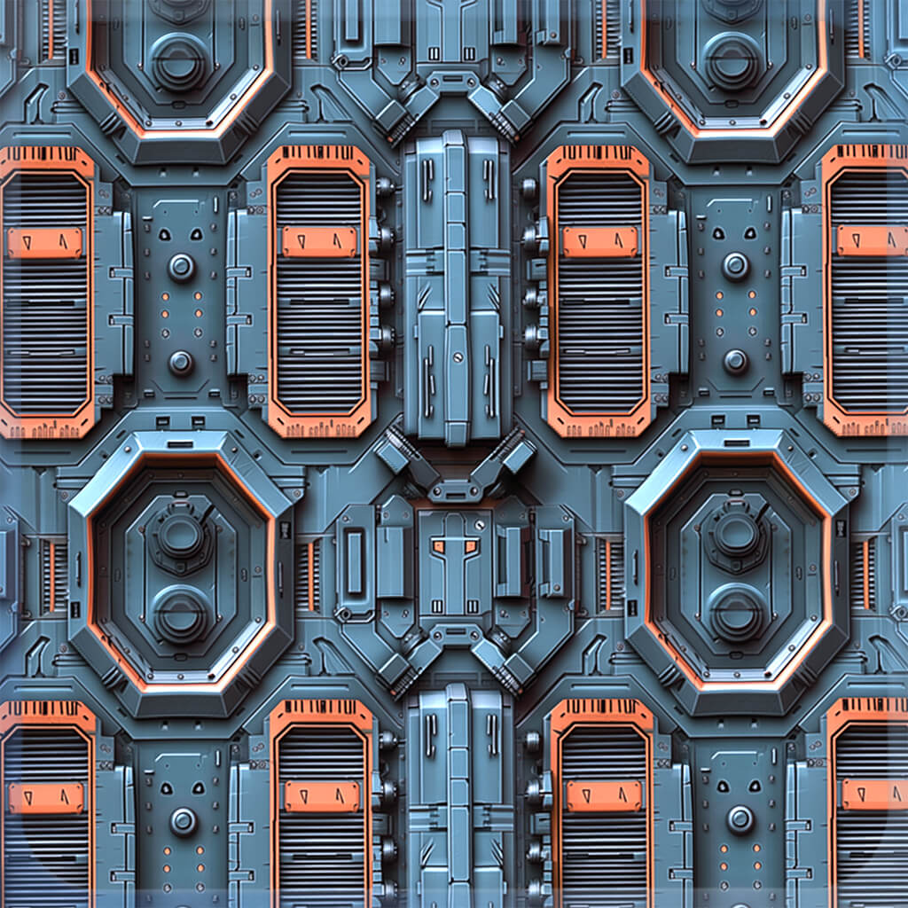 Sci-Fi Seamless Texture by zames1992d