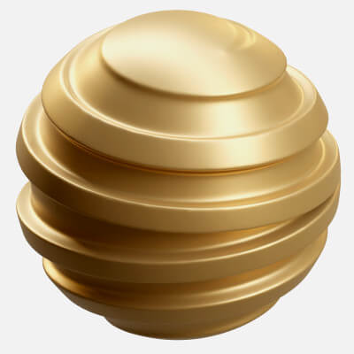 Sphere Ball Gold - 3D Model by zames1992d