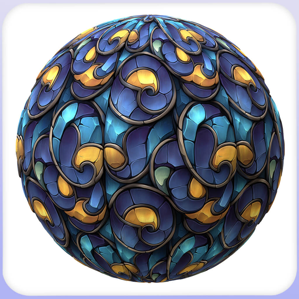 Stained Glass Seamless Texture by zames1992d
