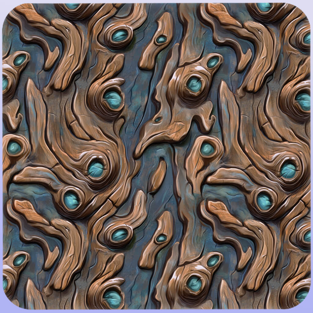 Stylized Alien Seamless Texture by zames1992d