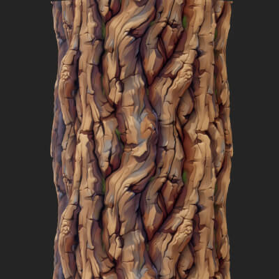 Stylized Bark Seamless Texture by zames1992d