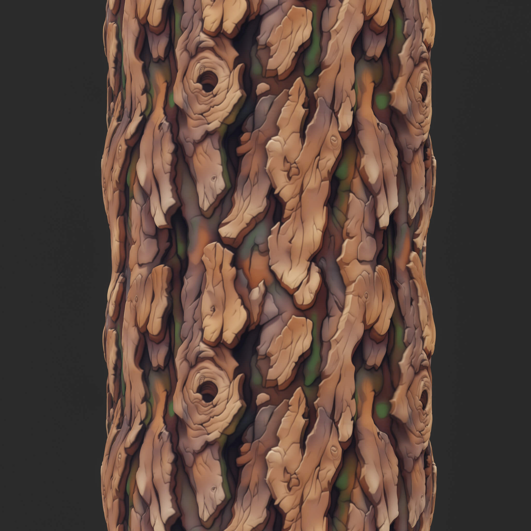 Stylized Bark Seamless Texture by zames1992d