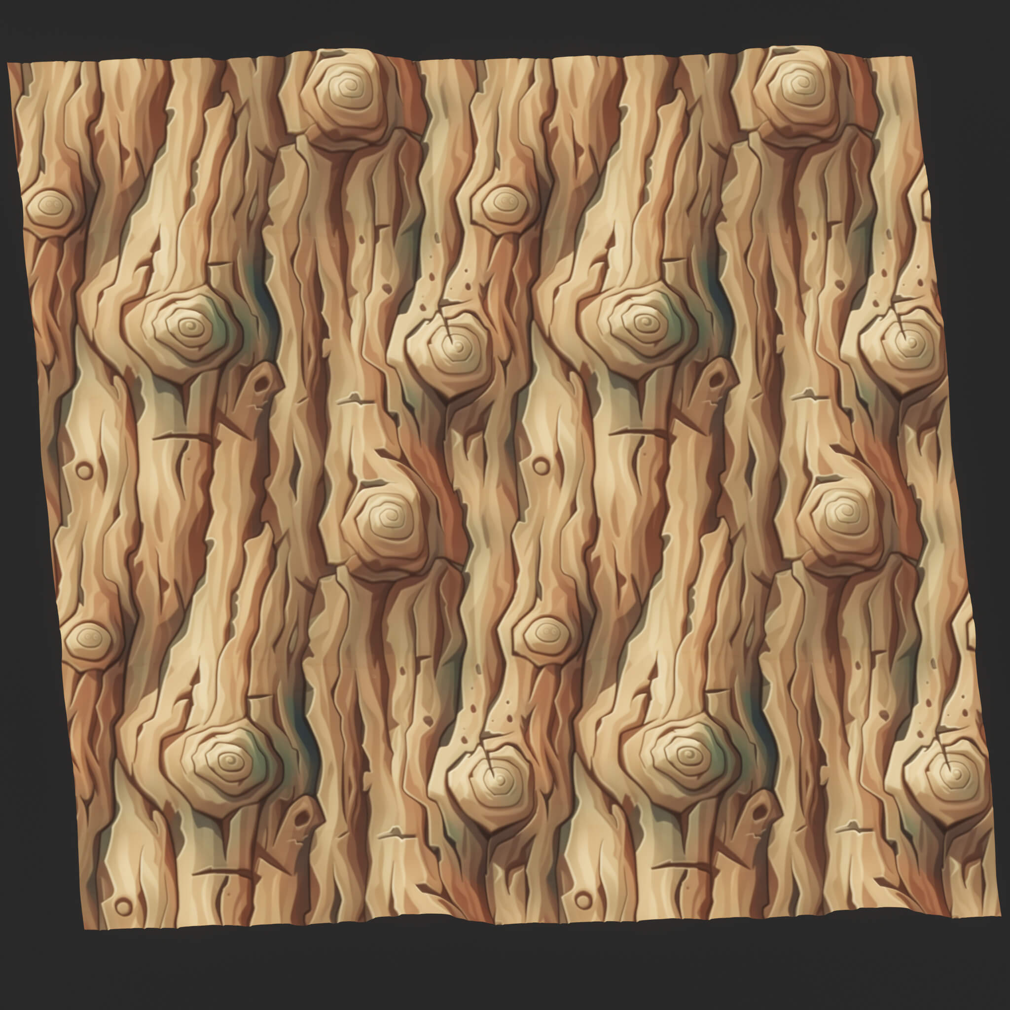 Stylized Bark Seamless Texture by zames1992d