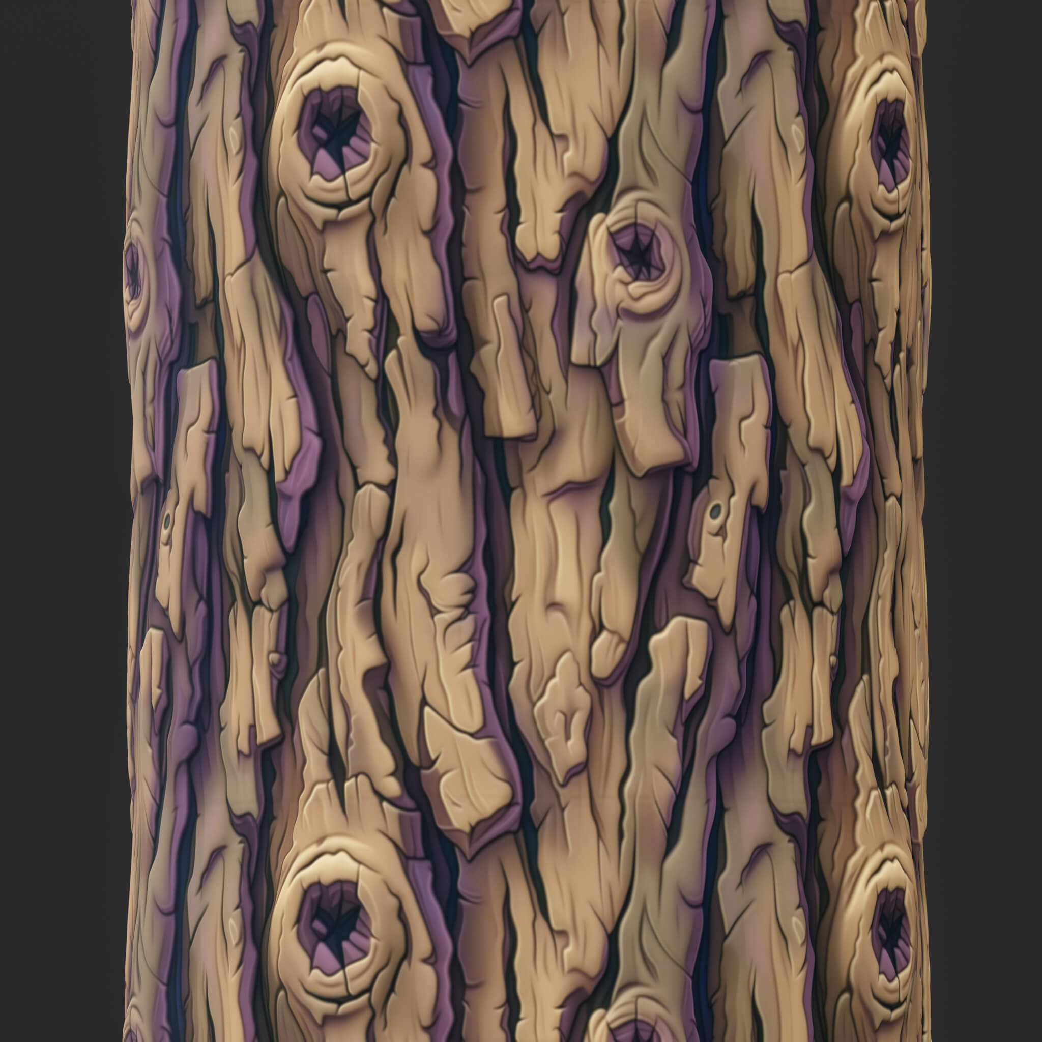 Stylized Bark Seamless Texture by zames1992d