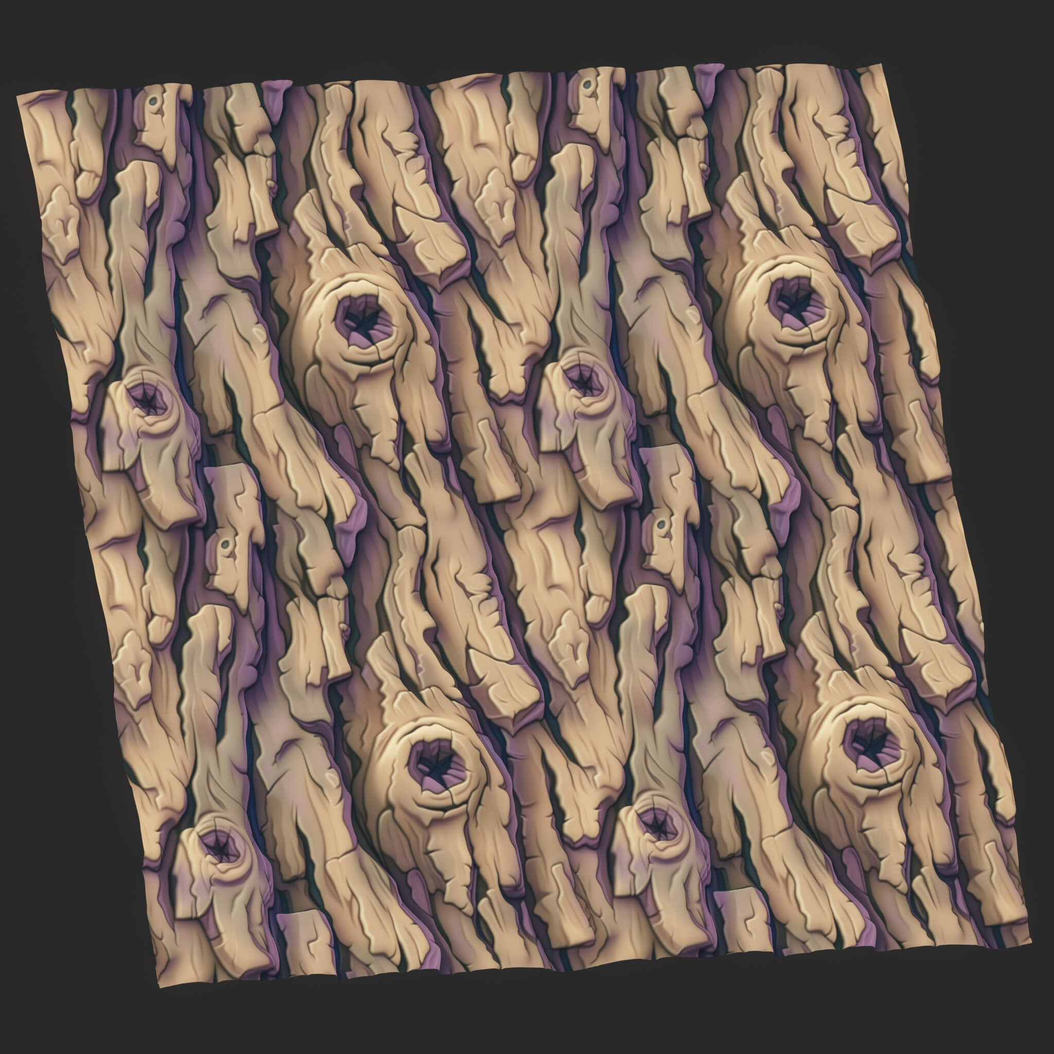 Stylized Bark Seamless Texture by zames1992d