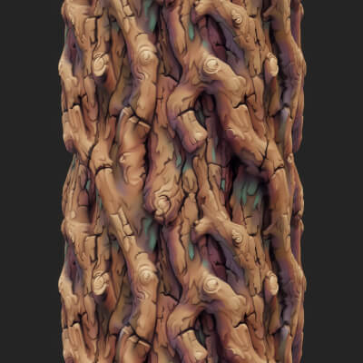 Stylized Bark Seamless Texture by zames1992d