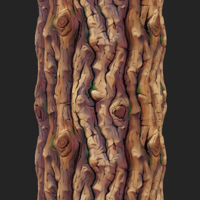 Stylized Bark Seamless Texture by zames1992d