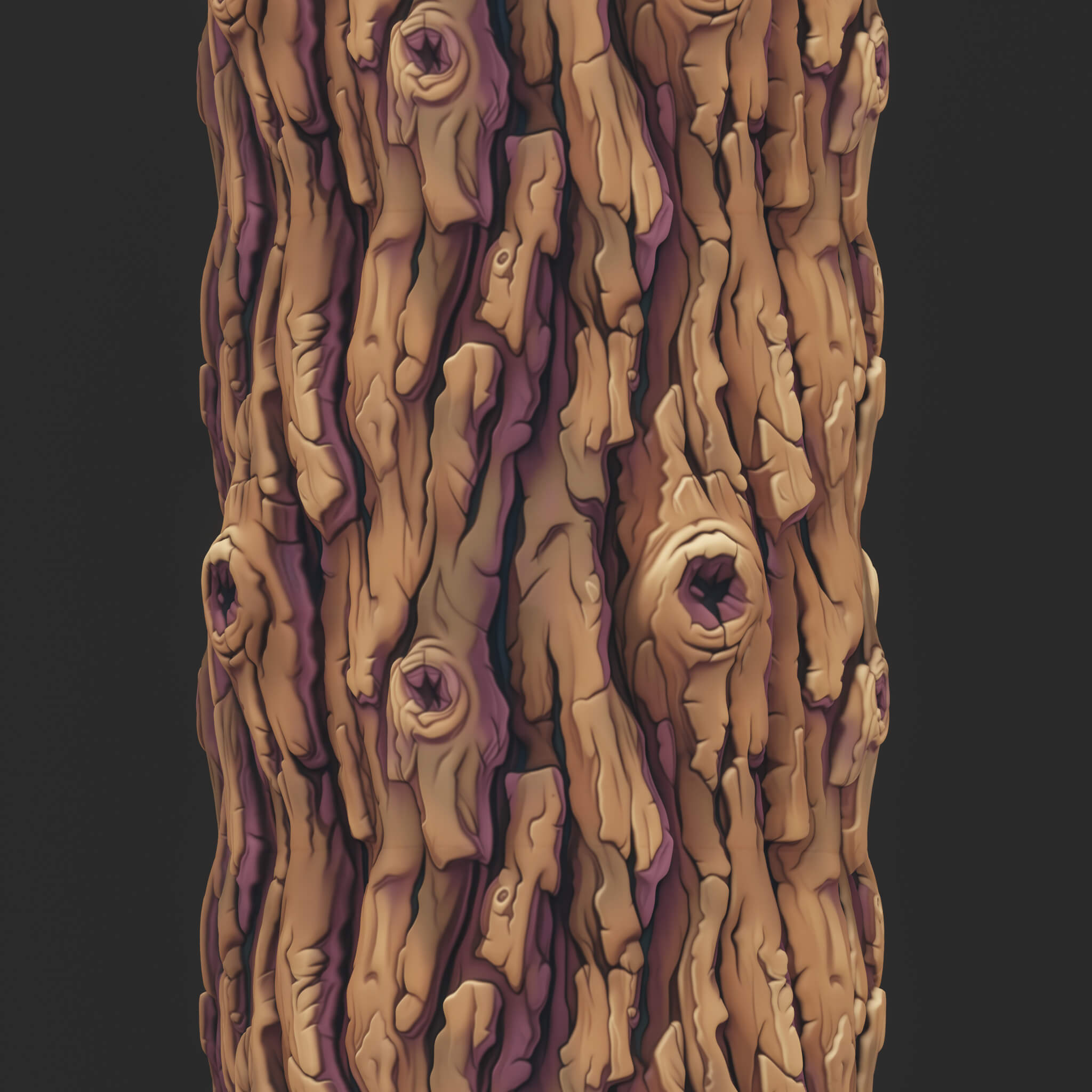 Stylized Bark Seamless Texture by zames1992d