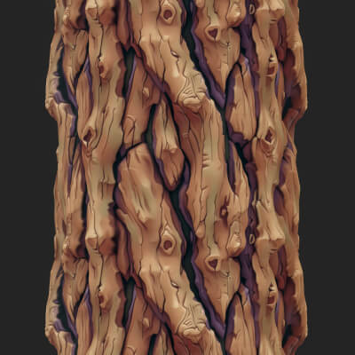 Stylized Bark Seamless Texture by zames1992d