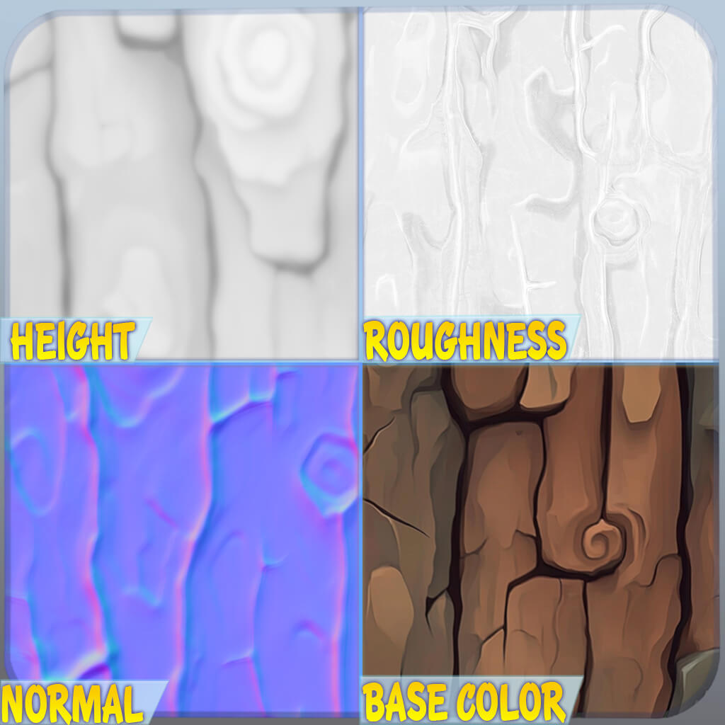 Stylized Bark Seamless Texture by zames1992d