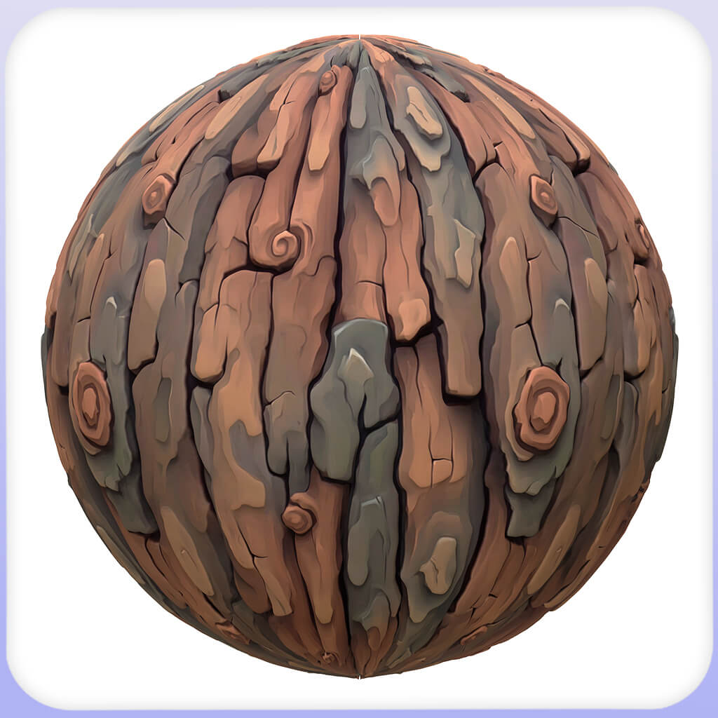 Stylized Bark Seamless Texture by zames1992d