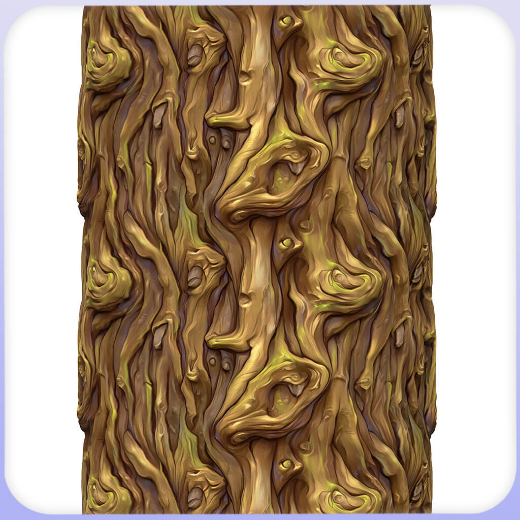 Stylized Bark Seamless Texture by zames1992d