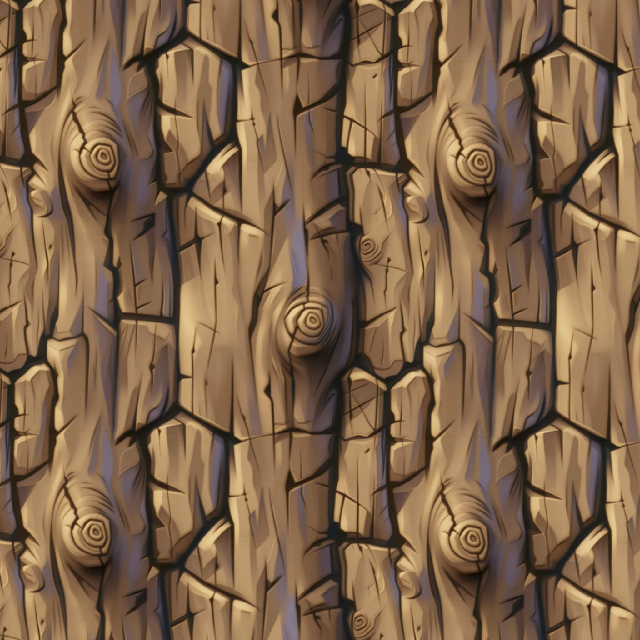 Stylized Bark Seamless Texture by zames1992d