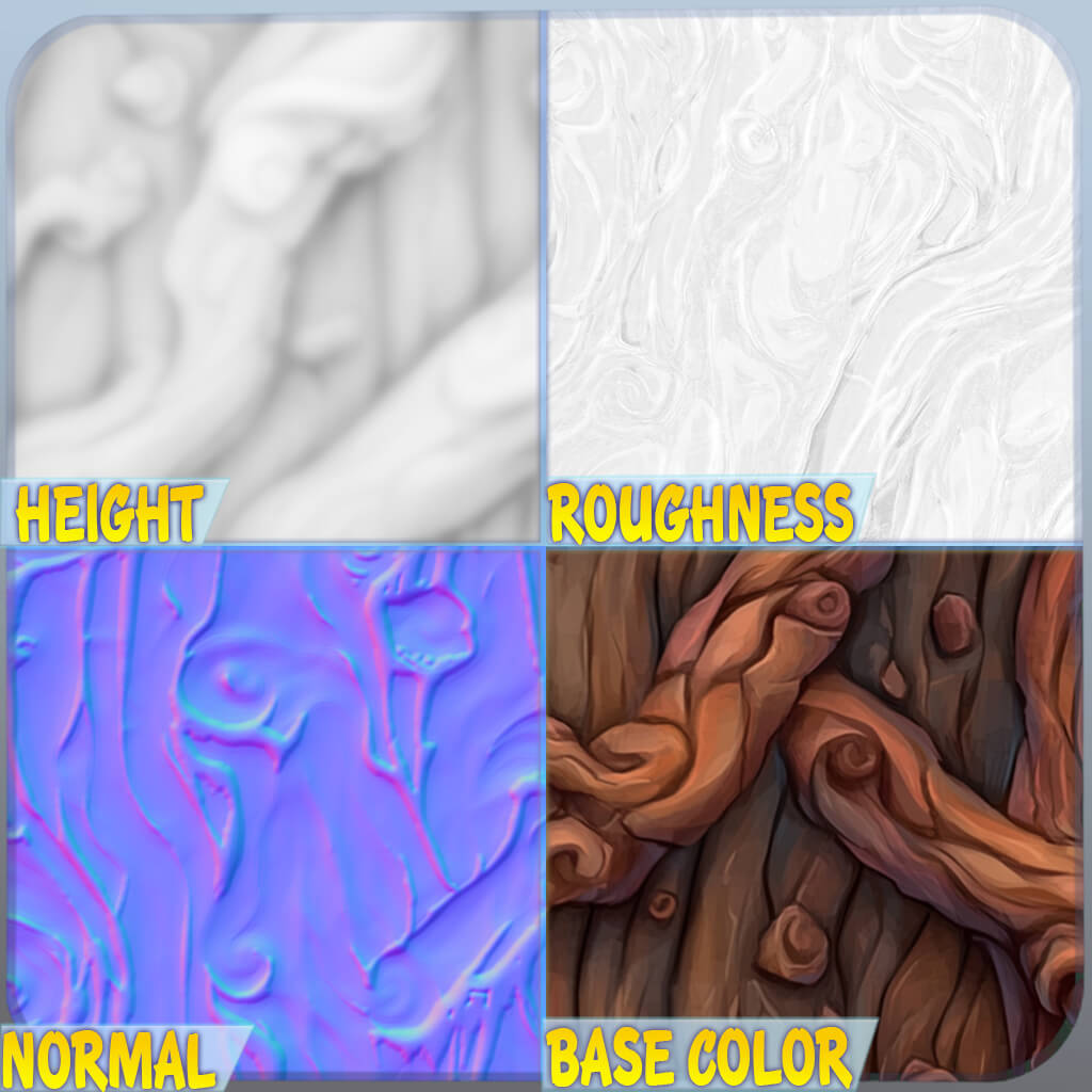 Stylized Bark Seamless Texture by zames1992d