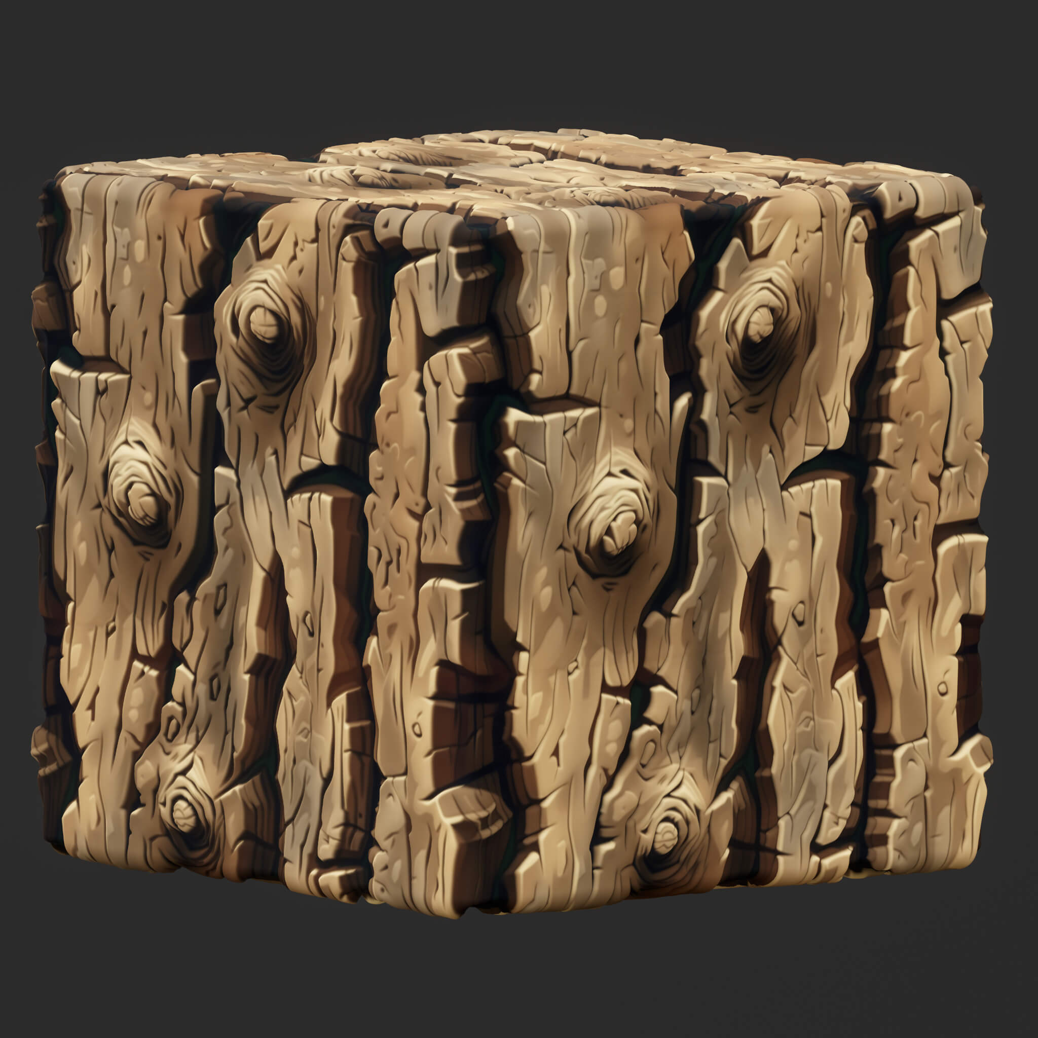 Stylized Bark Seamless Texture by zames1992d