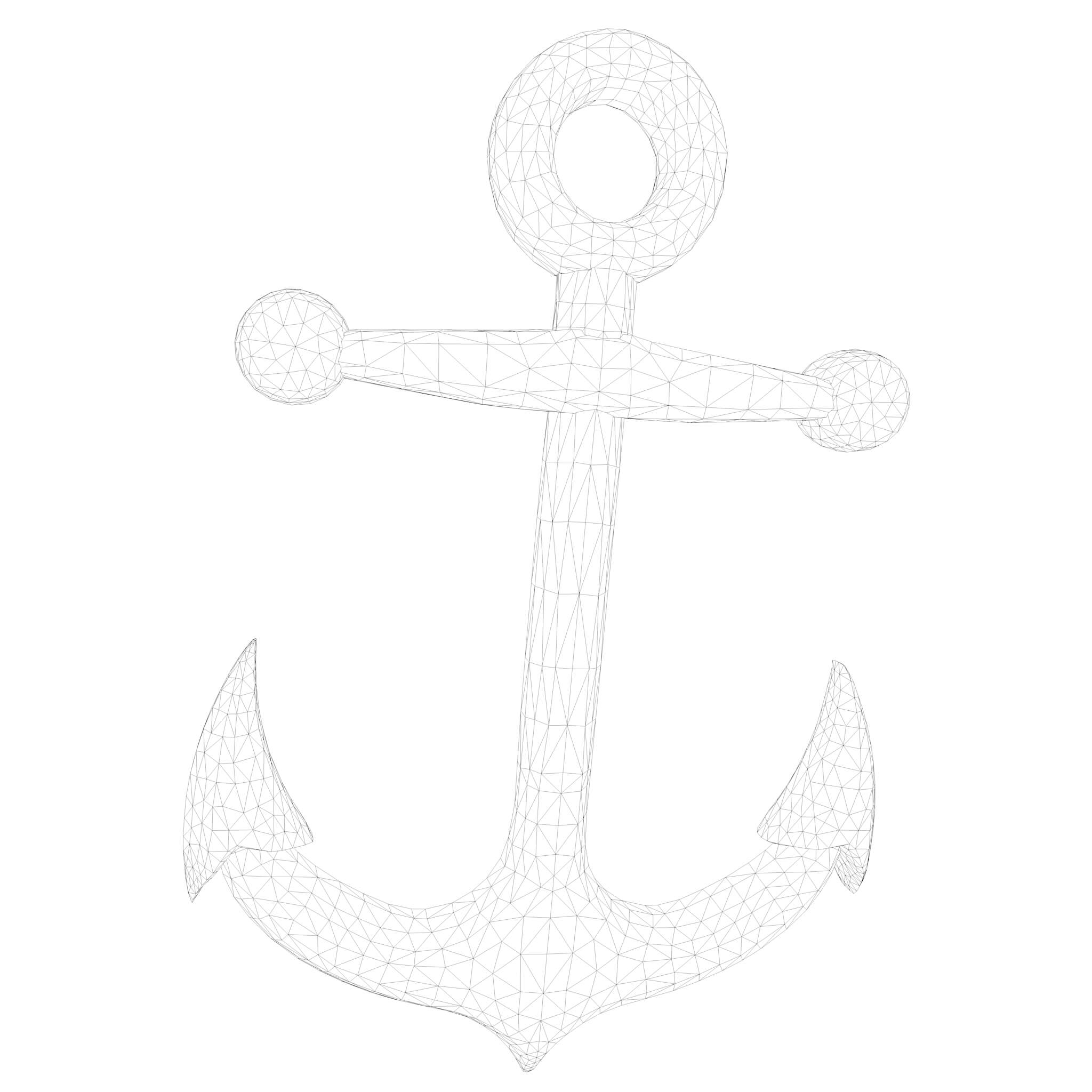 Stylized Cartoon Anchor - 3D Model by zames1992d