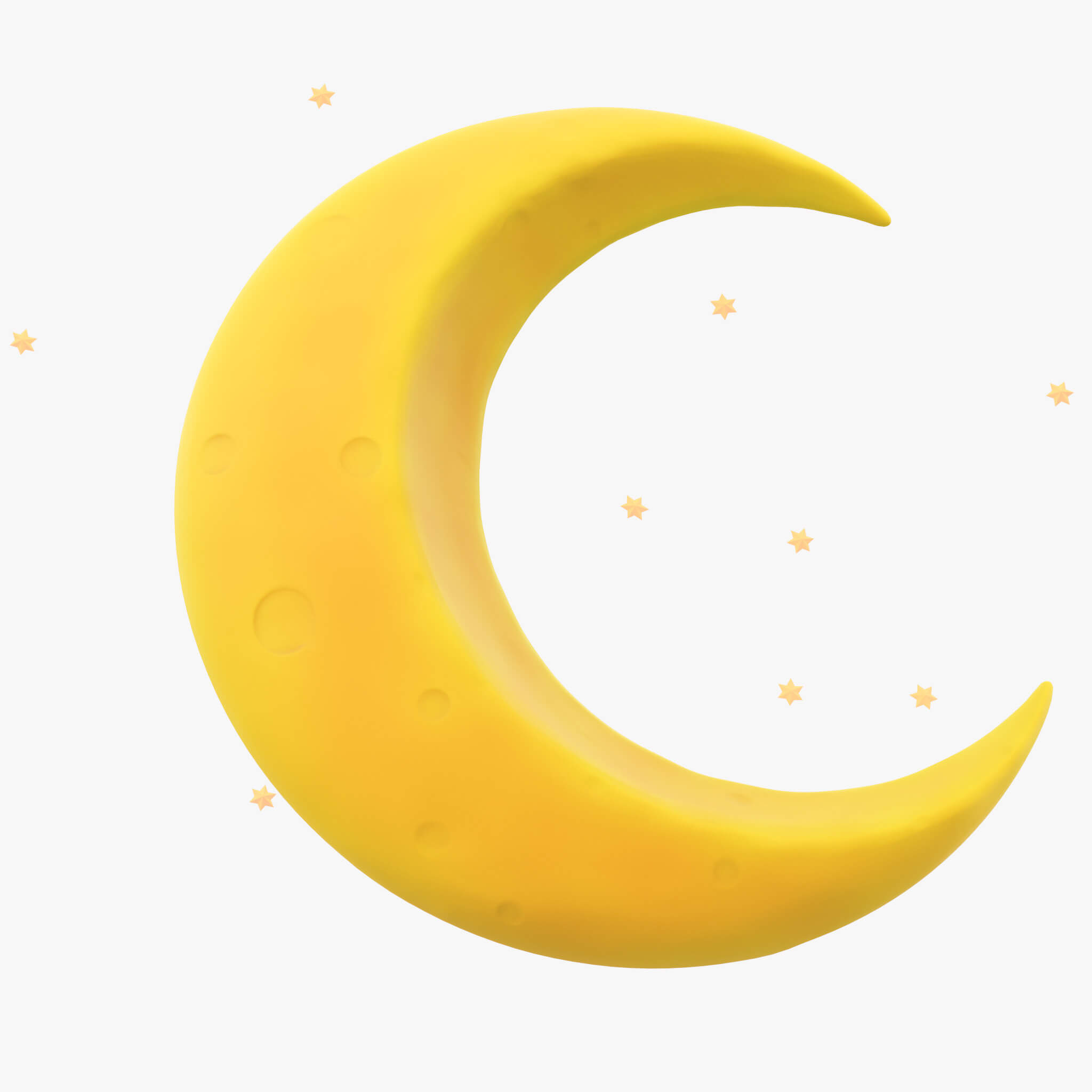 Stylized Crescent Moon - 3D Model by zames1992d