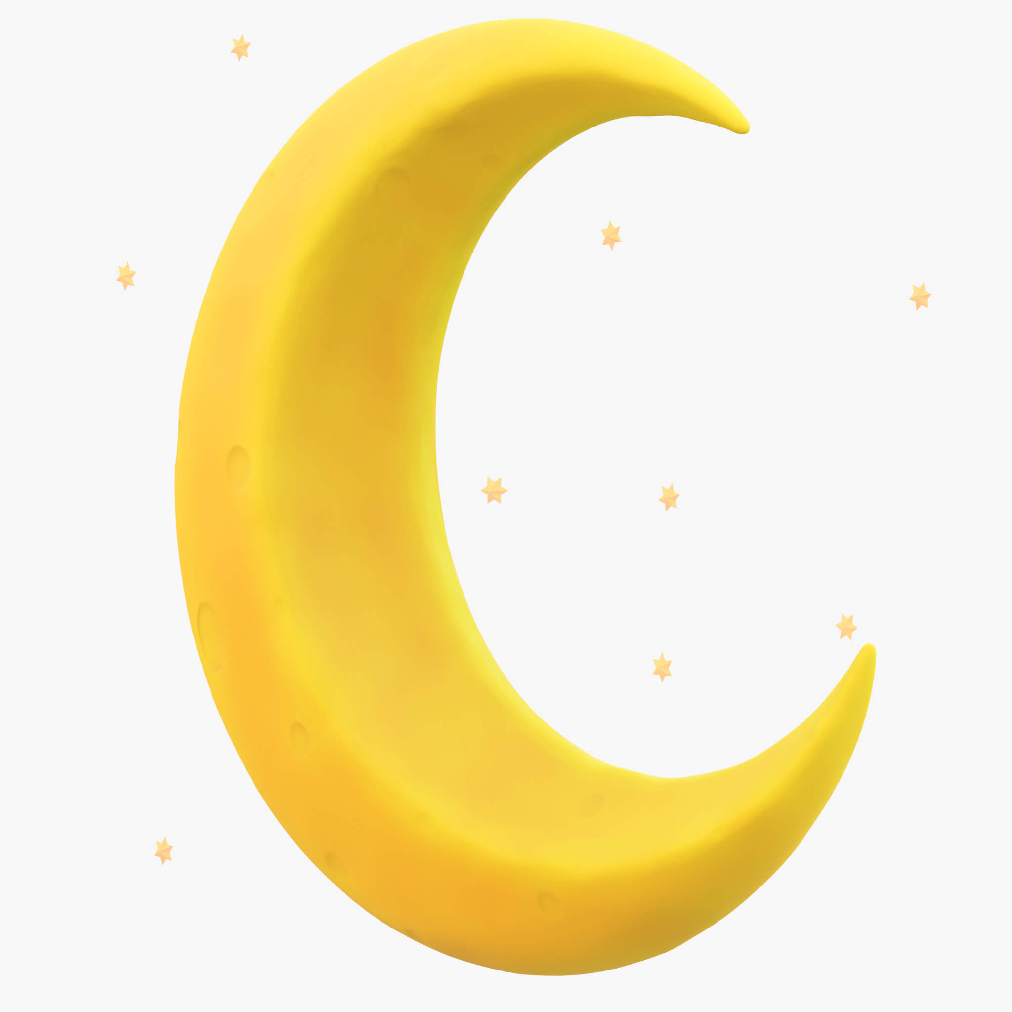 Stylized Crescent Moon - 3D Model by zames1992d