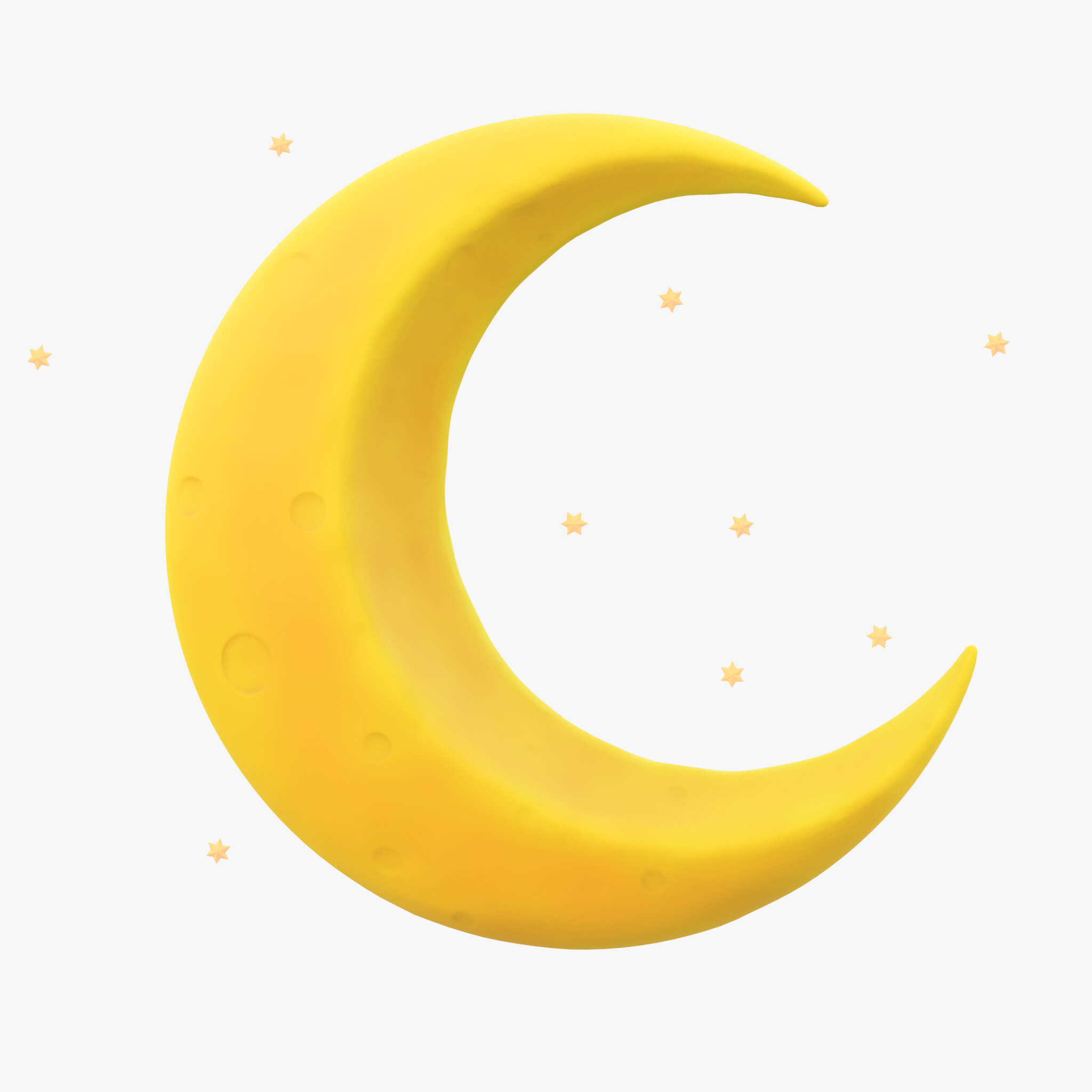 Stylized Crescent Moon - 3D Model by zames1992d