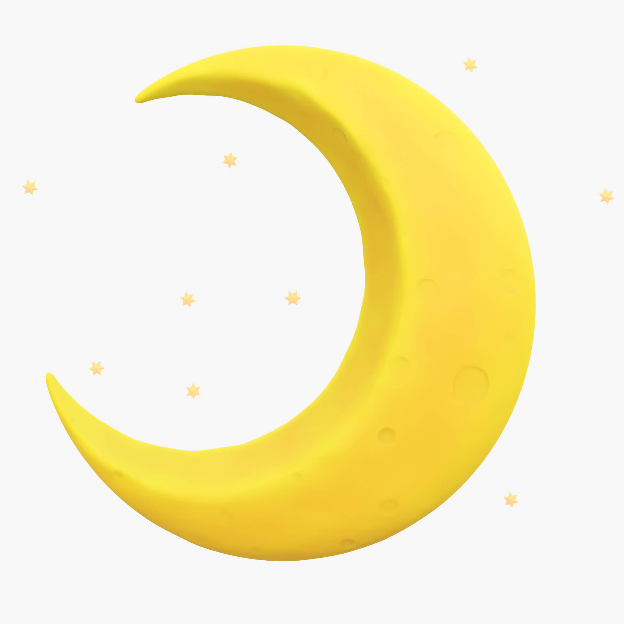 Stylized Crescent Moon - 3D Model by zames1992d