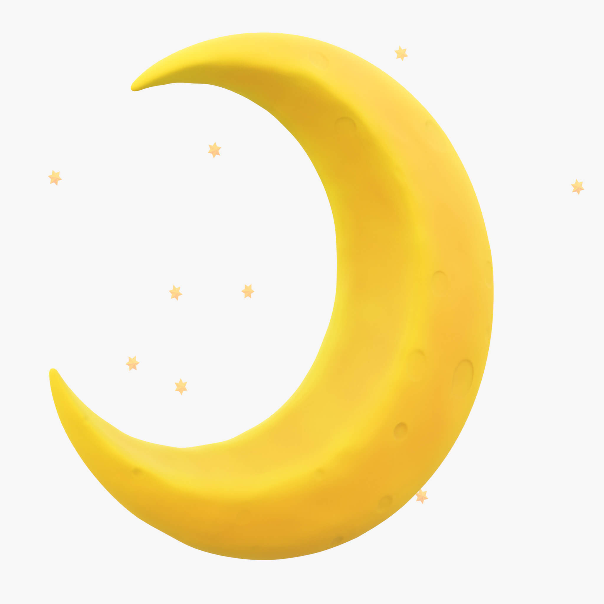 Stylized Crescent Moon - 3D Model by zames1992d