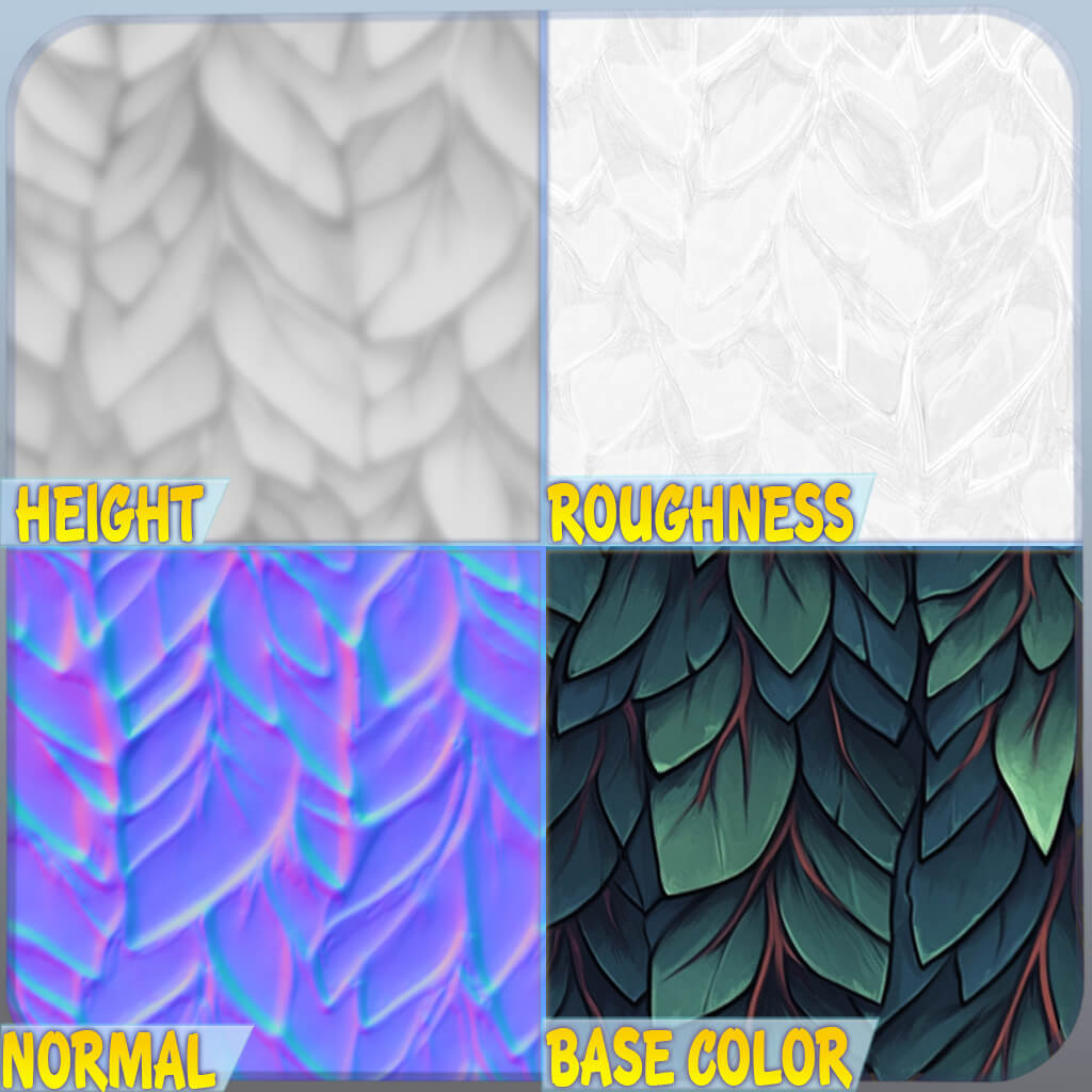 Stylized Foliage Seamless Texture by zames1992d