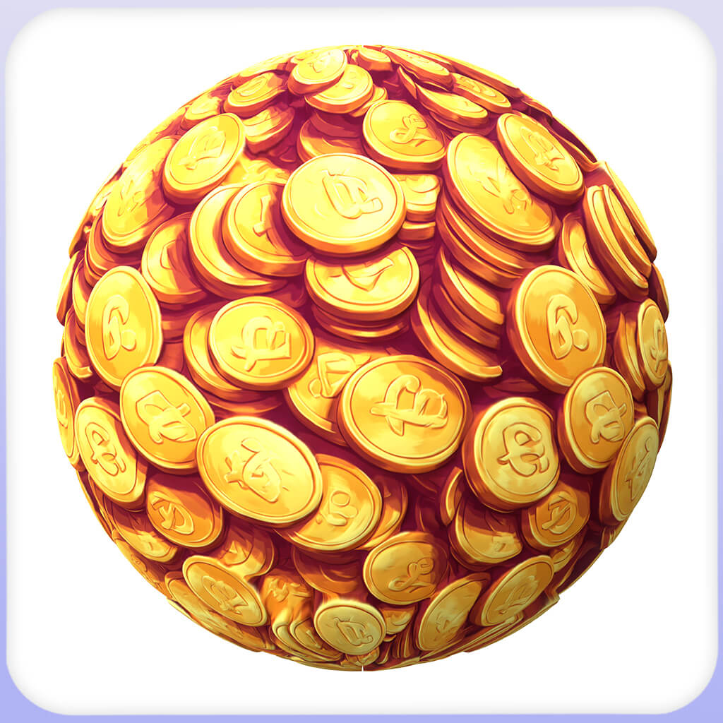 Stylized Gold Coin Seamless Texture by zames1992d