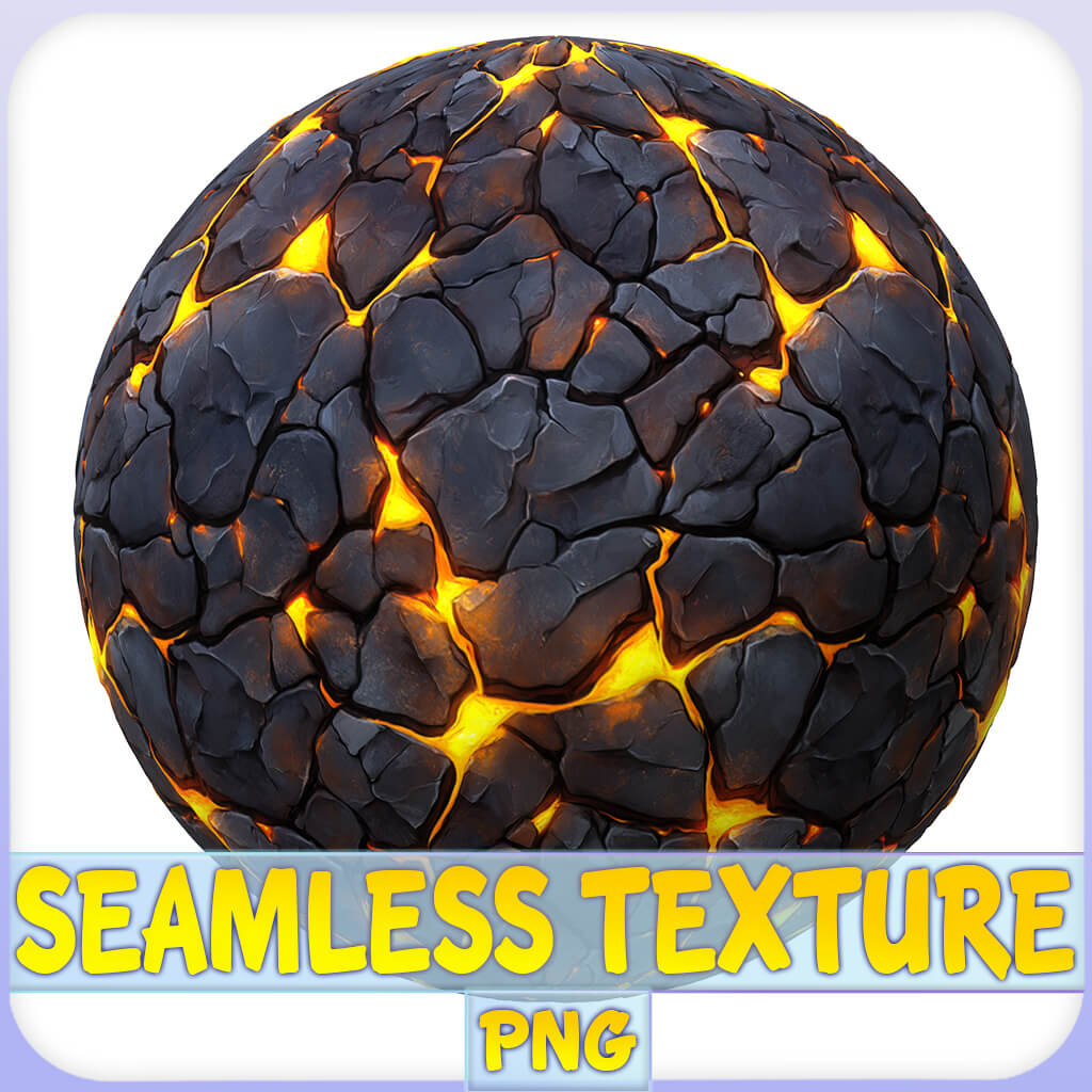 Stylized Lava Seamless Texture by zames1992d