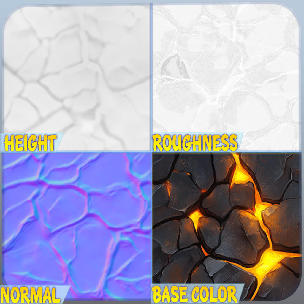 Stylized Lava Seamless Texture by zames1992d