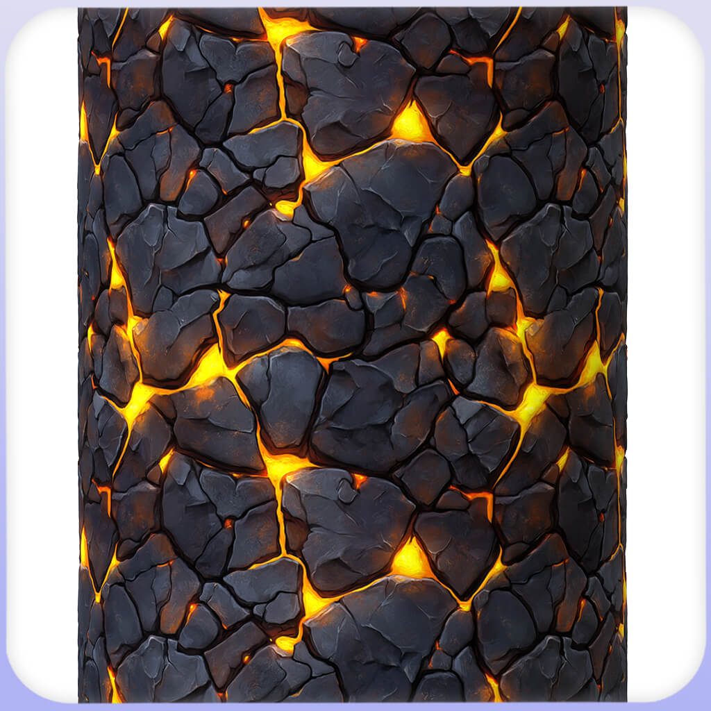 Stylized Lava Seamless Texture by zames1992d