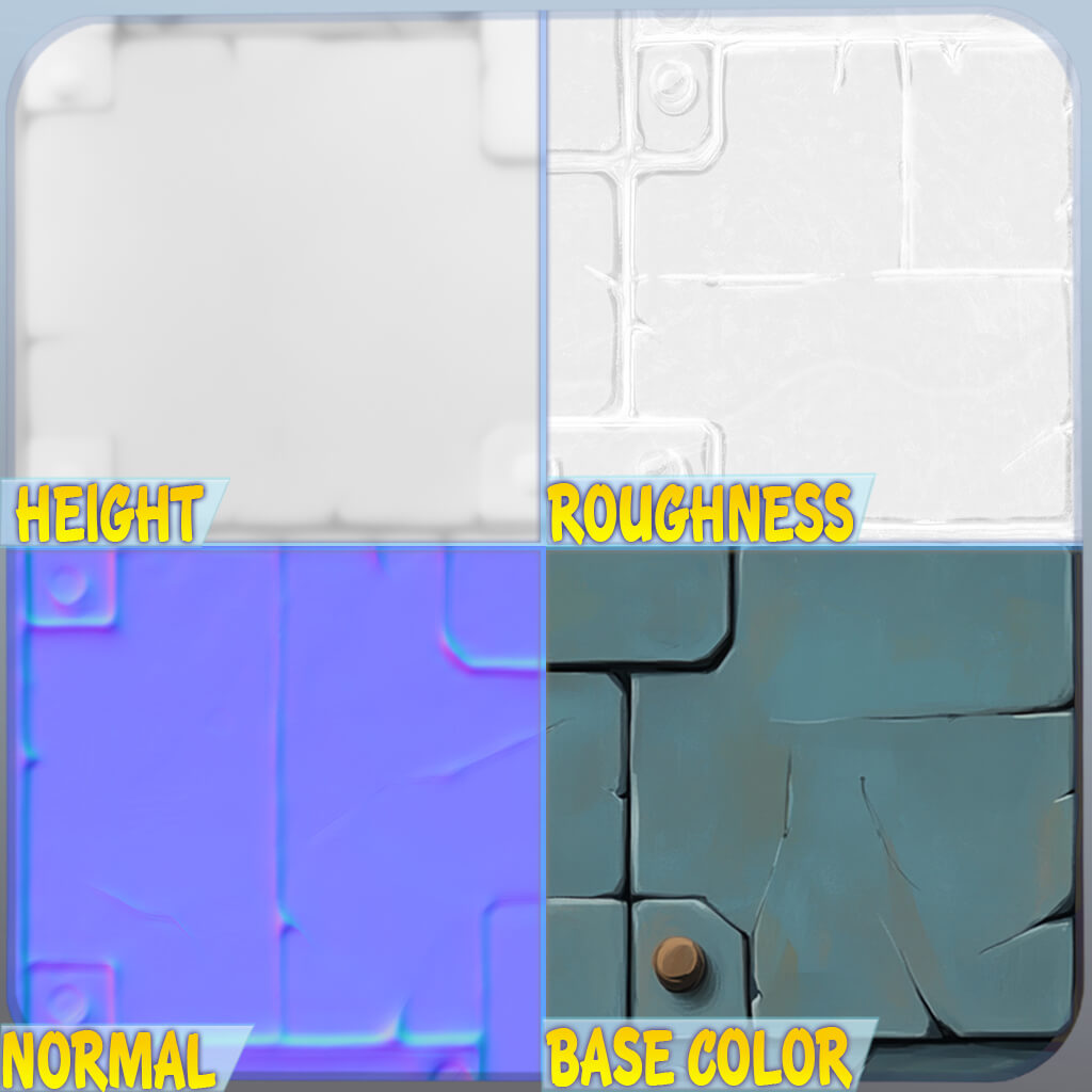 Stylized Metal Panels Seamless Texture by zames1992d