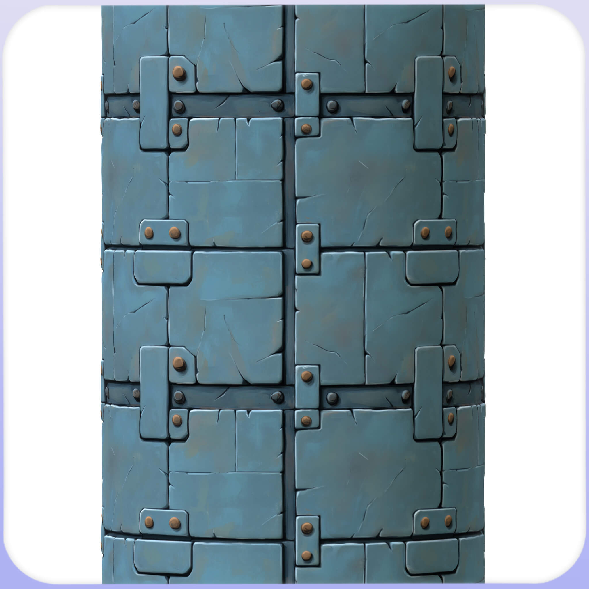 Stylized Metal Panels Seamless Texture by zames1992d