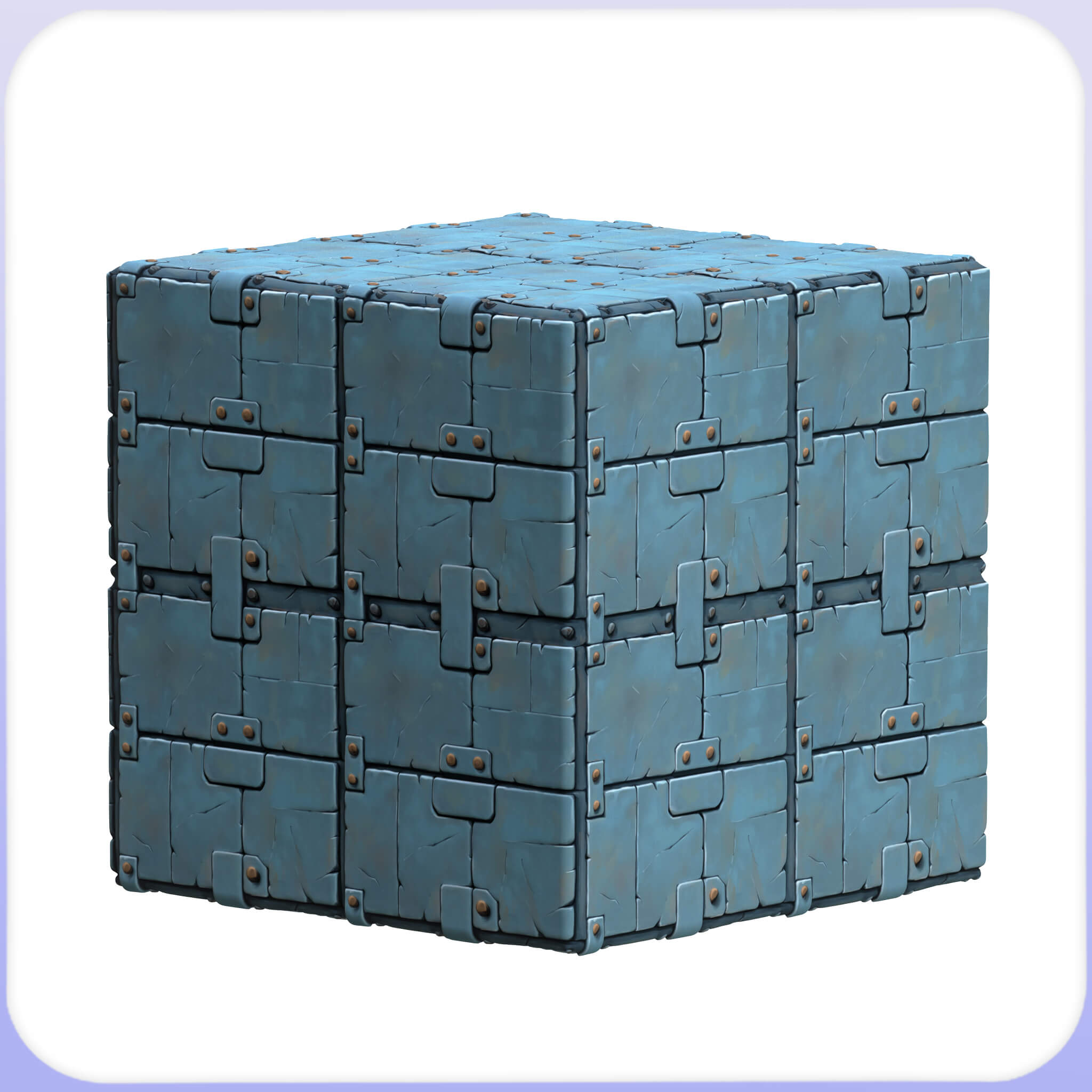 Stylized Metal Panels Seamless Texture by zames1992d