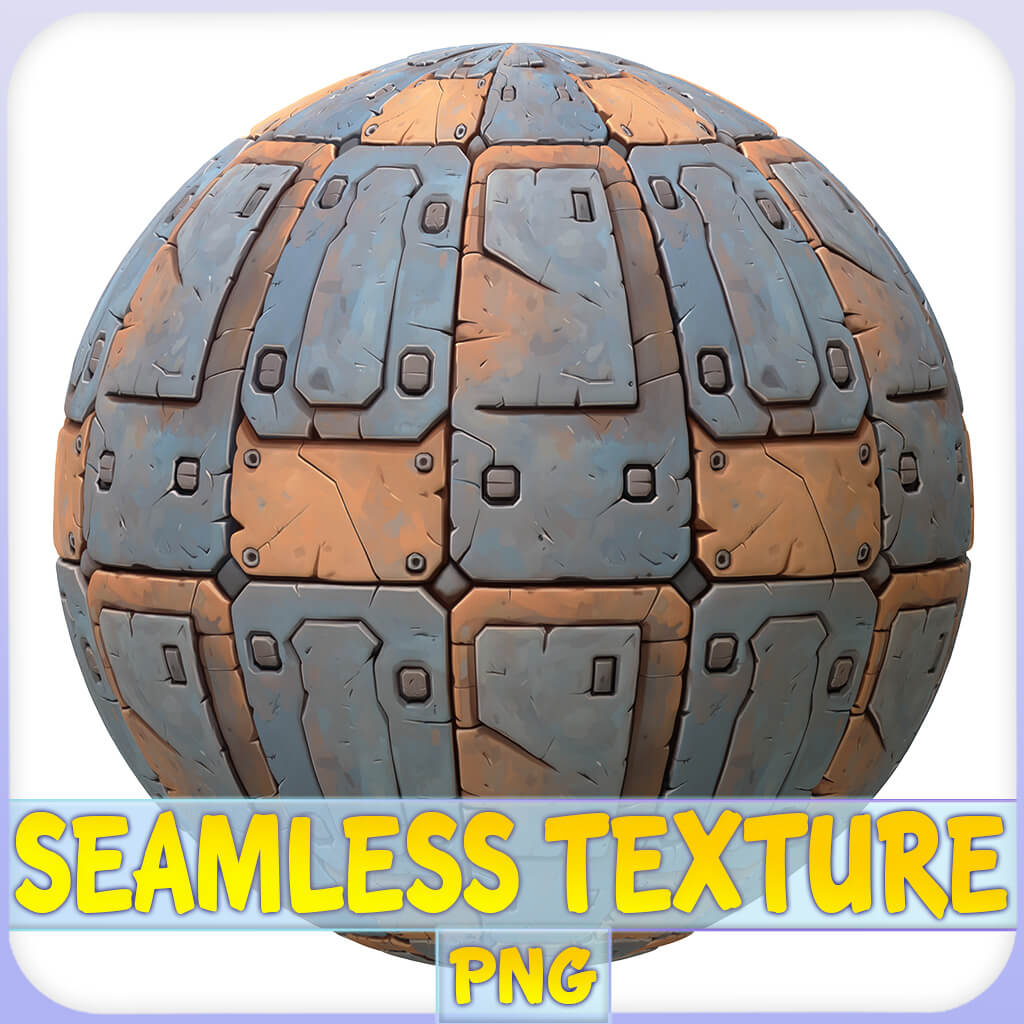 Stylized Metal Panels Seamless Texture by zames1992d