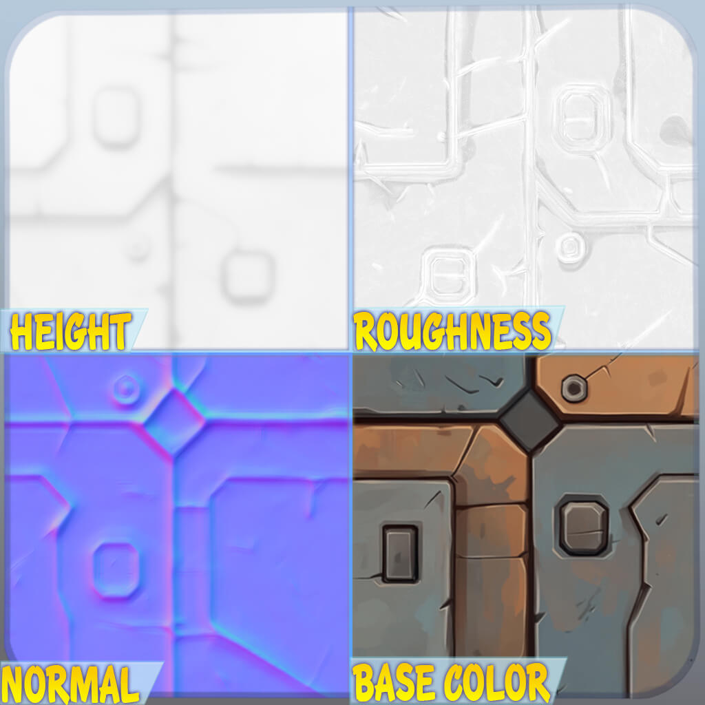 Stylized Metal Panels Seamless Texture by zames1992d