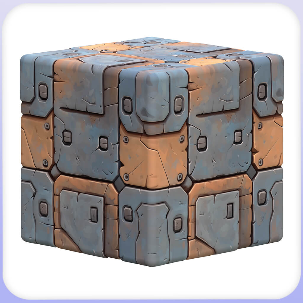 Stylized Metal Panels Seamless Texture by zames1992d