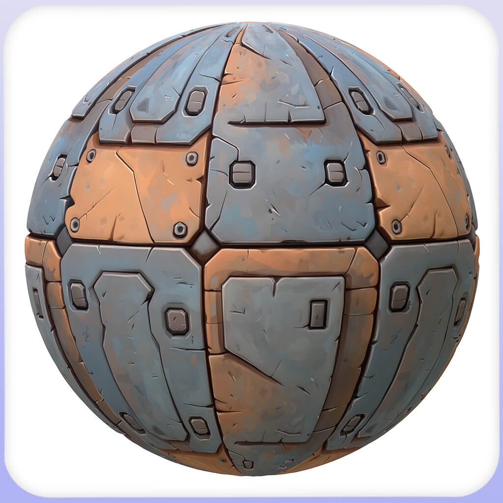 Stylized Metal Panels Seamless Texture by zames1992d