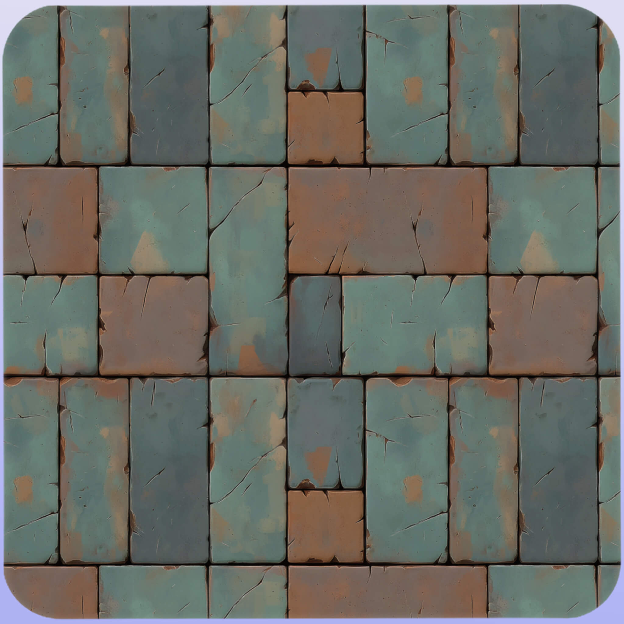 Stylized Metal Panels Seamless Texture by zames1992d