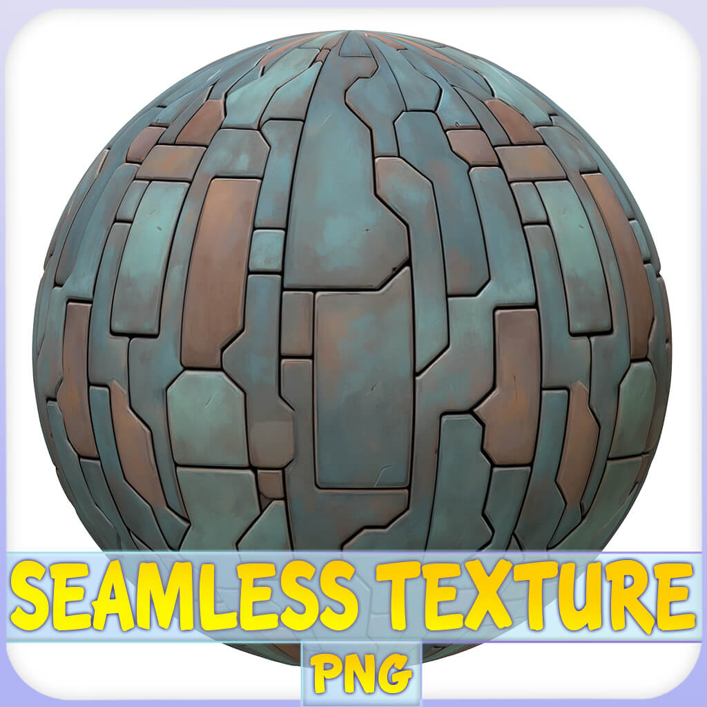 Stylized Metal Panels Seamless Texture by zames1992d